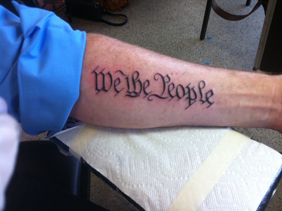 Constitution Scroll Tattoos
